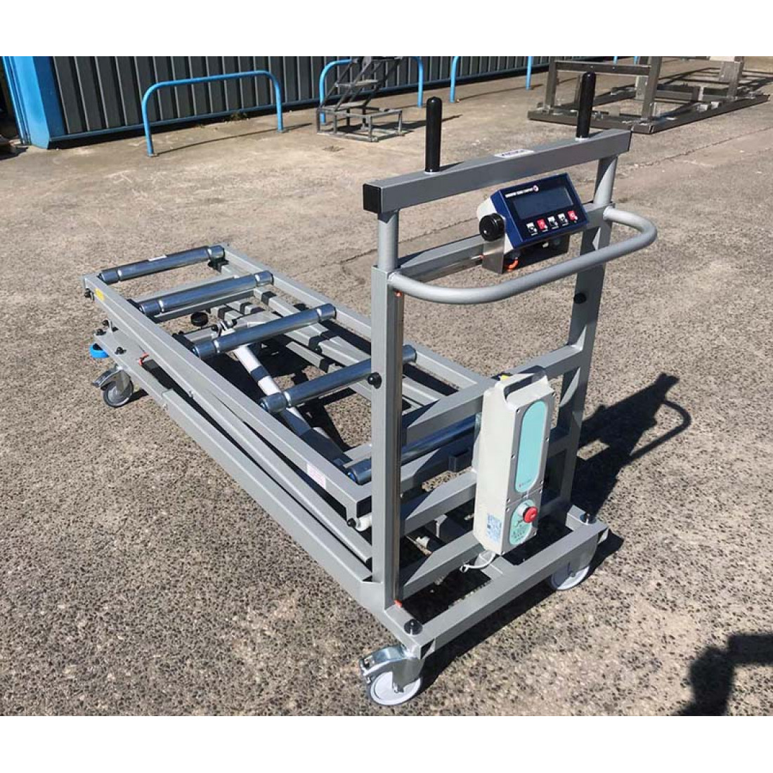 Electric Front Loading Mortuary Trolley with Weight Scale