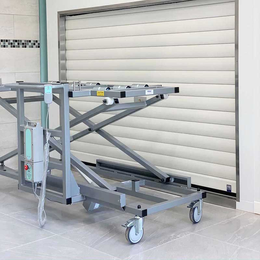 Electric Operated Side Loading Mortuary Trolley